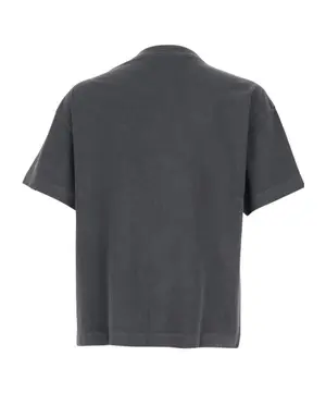 Palm Angels Neck Logo Printed Crewneck T-shirt