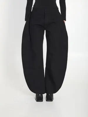 Alaïa Wide Leg Pleated Trousers - No