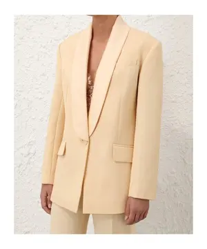 Zimmermann Shawl Lapel Tux Jacket - Tea