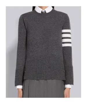 Thom Browne 4-bar Stripe Sweater - Medium Gray