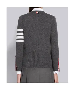 Thom Browne 4-bar Stripe Sweater - Medium Gray