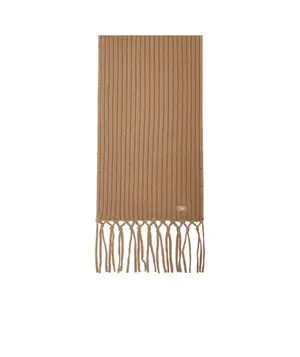 Max Mara Logo Wool Scarf - Camel