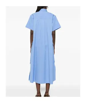 Ralph Lauren Polo Buttoned Drawstring Midi Dress