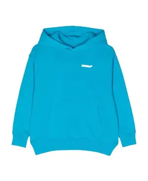 Off-White Logo-print Organic Cotton Hoodie - Blue
