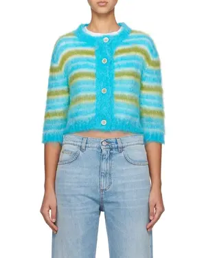 Marni Striped Button-down Cardigan