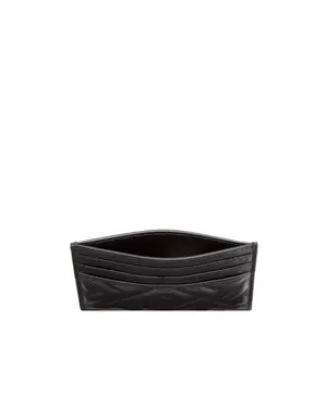 Fendi Baguette Ff Embossed Card Case - Black