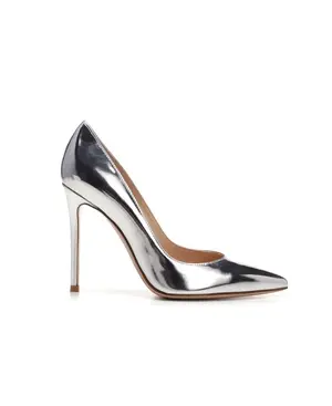 GIANVITO ROSSI Pointed Toe Stiletto Pumps - Silver