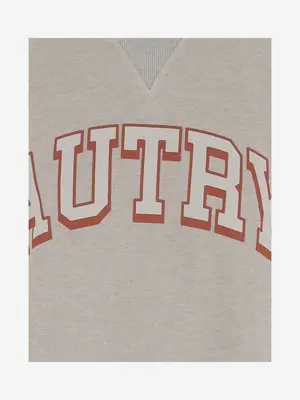 AUTRY Logo-print Cotton Sweatshirt - Gray