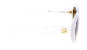 Gucci Round Frame Sunglasses - White