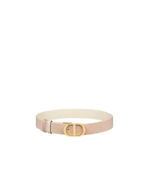 Dior 30 Montaigne Reversible Belt - Light Ivory/rice Pink