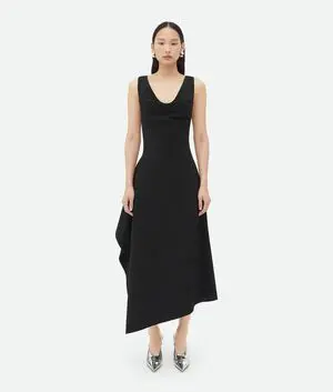 Bottega Veneta Sleeveless Asymmetrical Midi Dress
