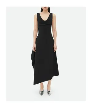 Bottega Veneta Sleeveless Asymmetrical Midi Dress