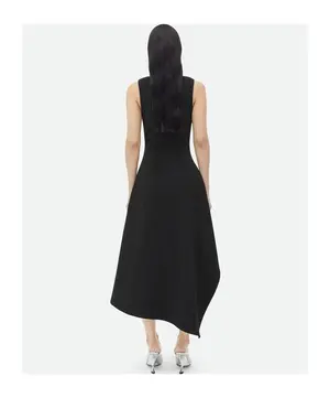 Bottega Veneta Sleeveless Asymmetrical Midi Dress