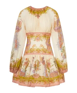 Zimmermann Indra Ruffled Short Dress - Nude