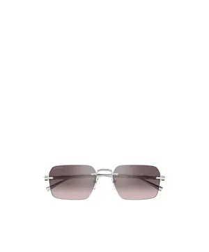 Gucci Rimless Rectangular Sunglasses - Silver