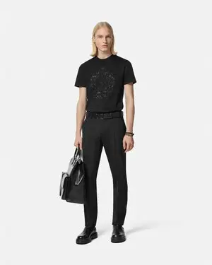 Versace Cartouche-embellished Cotton T-shirt