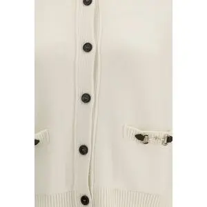 Gucci Horsebit Wool Cashmere Cardigan - White