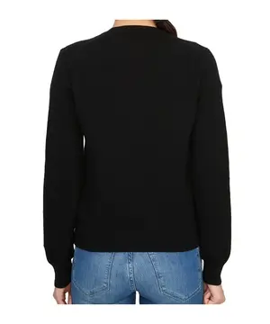 Play Comme Des Garcon Logo-patch Wool Cardigan - Black