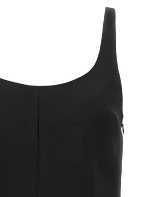 Prada Enamel Triangle-logo Mini Dress