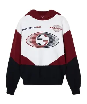 Gucci Cotton Jersey Hooded Sweatshirt With Graphic Print - Multicolour