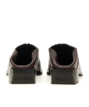 Moschino Scallop-edge Slip-on Loafers - Brown