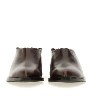 Moschino Scallop-edge Slip-on Loafers - Brown