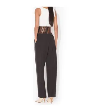 Alaïa High-waisted Tailored Trousers With Knot Detailing - Black