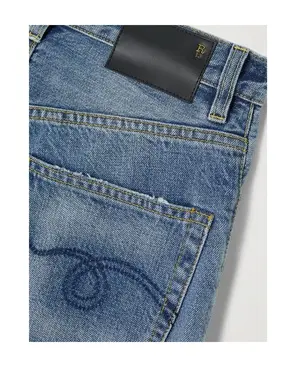 R13 Jane High-waisted Wide-leg Jeans With Faded Wash And Whiskering