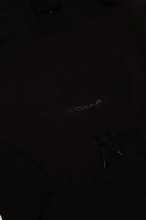 Fendi Metallic Logo Drawstring Hoodie
