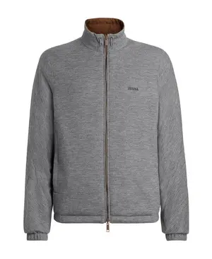 Zegna Reversible Zip-up Jacket - Brown