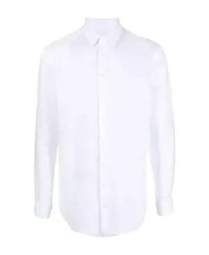 Giorgio Armani Regular Fit Linen Shirt - White