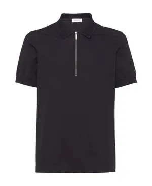 FERRAGAMO Logo Embroidered Polo Shirt - Black