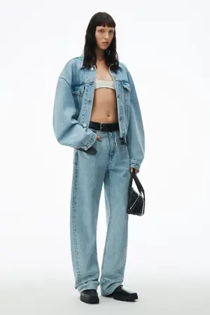 Alexander Wang Low Rise Belted Waist Balloon Jeans