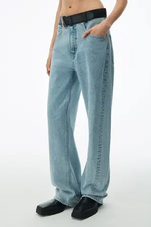 Alexander Wang Low Rise Belted Waist Balloon Jeans