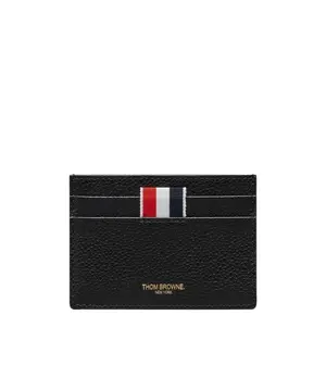 Thom Browne Hector Single Card Holder - Black