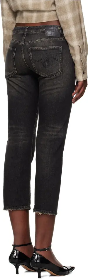 R13 Straight Leg Jeans - Monastery Black