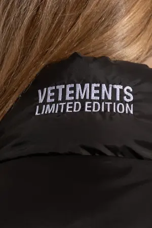 Vetements Long Sleeve Down Jacket - Black