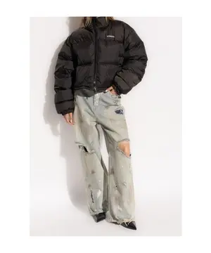 Vetements Long Sleeve Down Jacket - Black