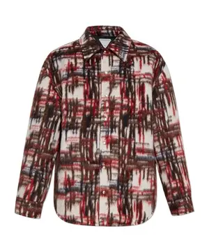 Bottega Veneta Drop Shoulder Plaid Jacket - Multicolour