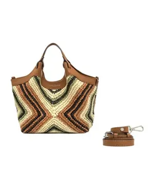 GIANNI CHIARINI Dua Woven Shoulder Bag With Clutch