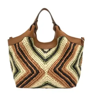 GIANNI CHIARINI Dua Woven Shoulder Bag With Clutch