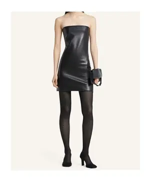COURREGES Strapless Mini Dress With Logo Detail