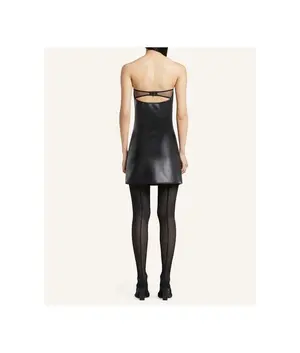 COURREGES Strapless Mini Dress With Logo Detail