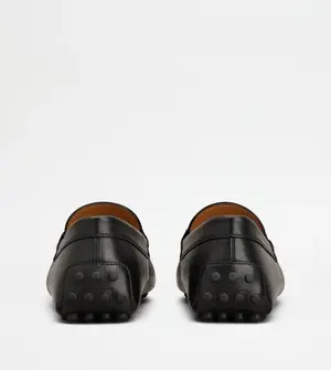TOD'S Gathered Slip-on Loafers With Metal Buckle - Black
