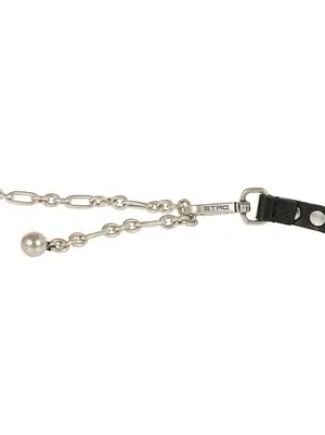 Etro Studded Chain Belt - Black