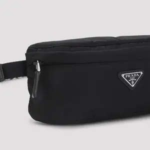 Prada Logo Plaque Zipped Belt Bag