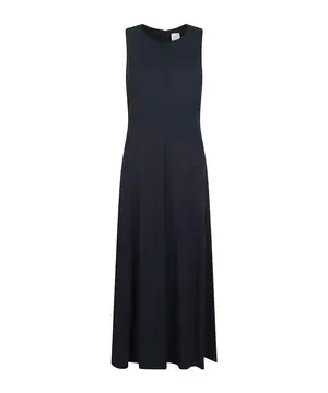 Eleventy Sleeveless Pleated Maxi Dress - Blue