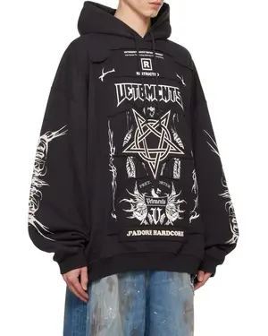 Vetements Logo Patch Drawstring Hoodie
