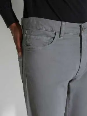 Zegna Slim-cut Jeans With Logo Patch - Gray