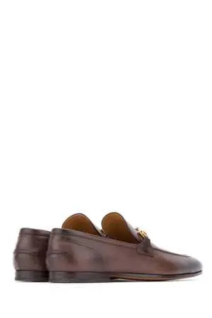Gucci Jordaan Slip-on Loafers With Horsebit Detail - Brown